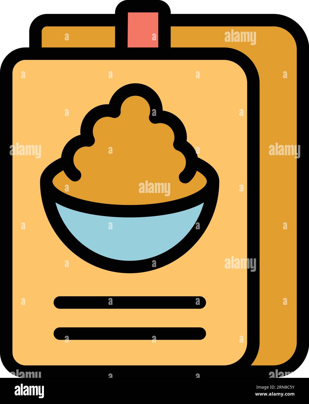 Bowl recipe book icon outline vector. Cook food. Home board color flat Stock Vector Image & Art ...