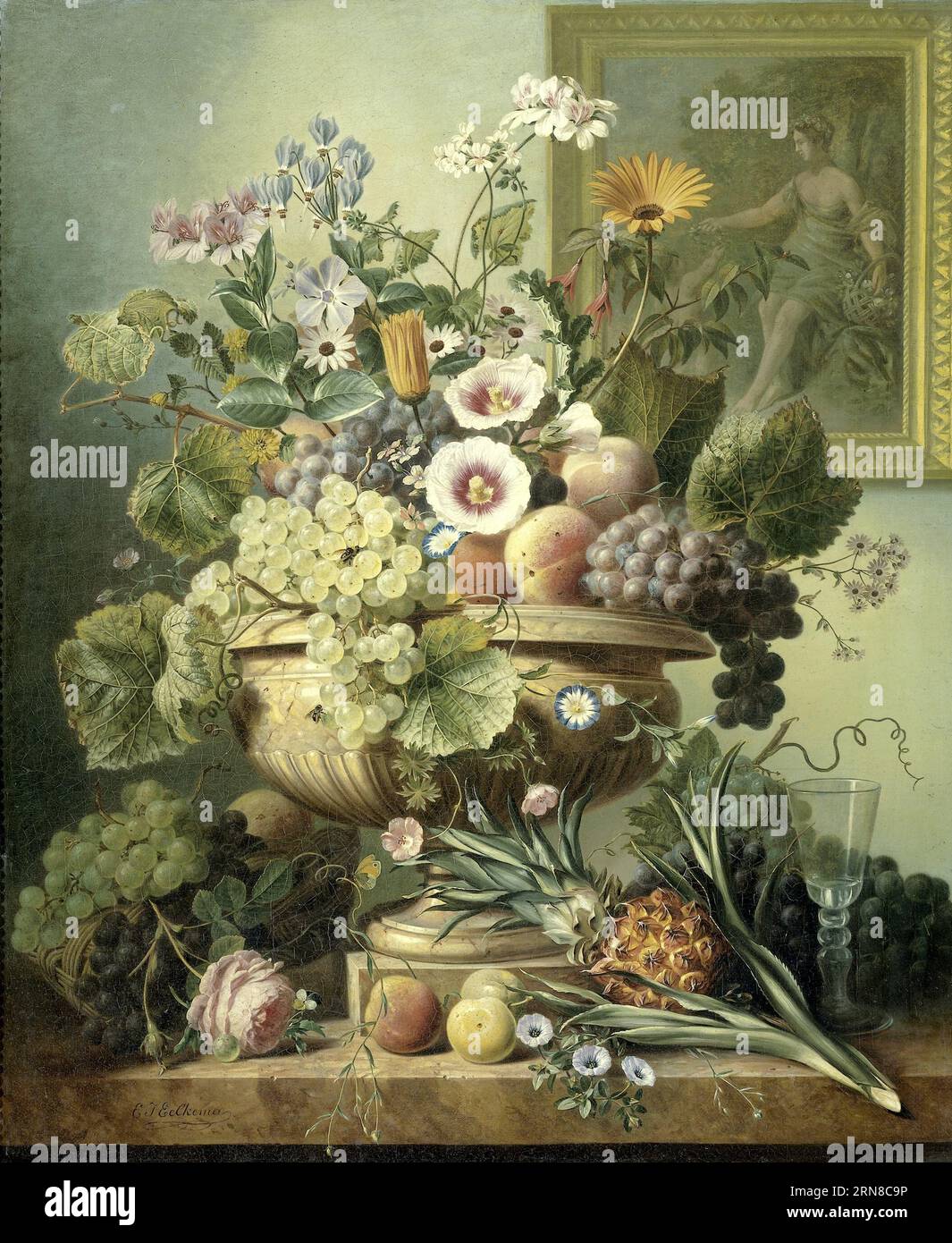 Still-Life with Flowers and Fruit between 1815 and 1830 by Eelke Jelles ...