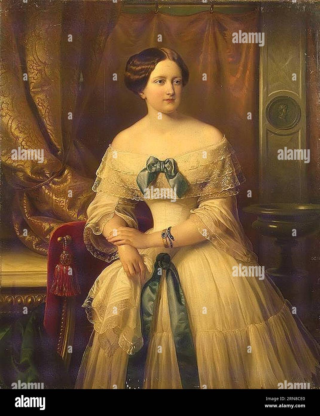 Portrait of Grand Princess Maria Mikhailovna 1847 by Karl Ferdinand ...