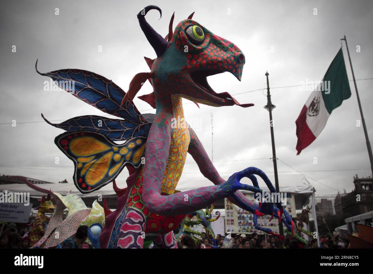 Alebrijes are seen during the 9th Monumental Alebrije Parade and ...