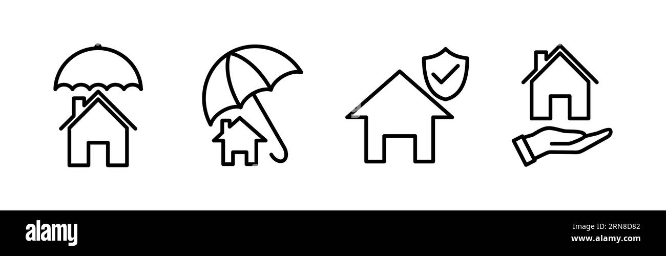 Home insurance icon vector. home shield protect logo Stock Vector Image ...