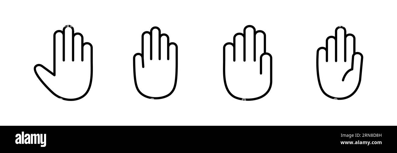 Hand icon vector. hand symbols. palm Stock Vector Image & Art - Alamy