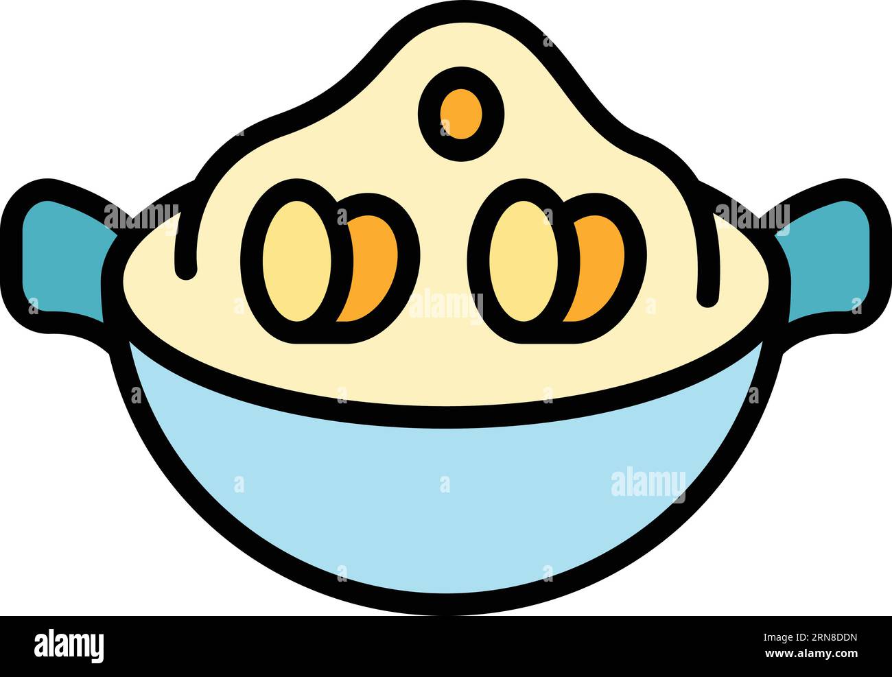Paella seafood icon outline vector. Spanish food. Fish cuisine color ...