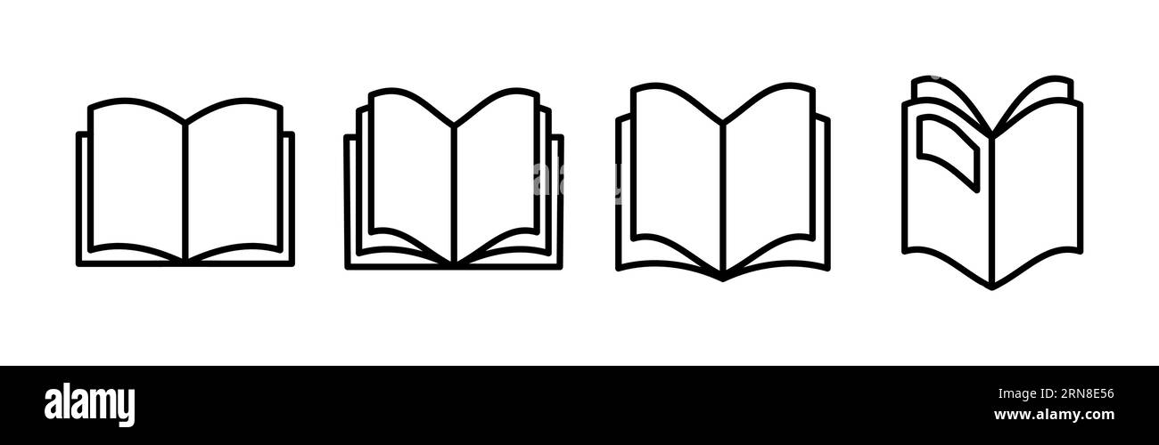 Book icon vector. Open book vector icon Stock Vector Image & Art - Alamy