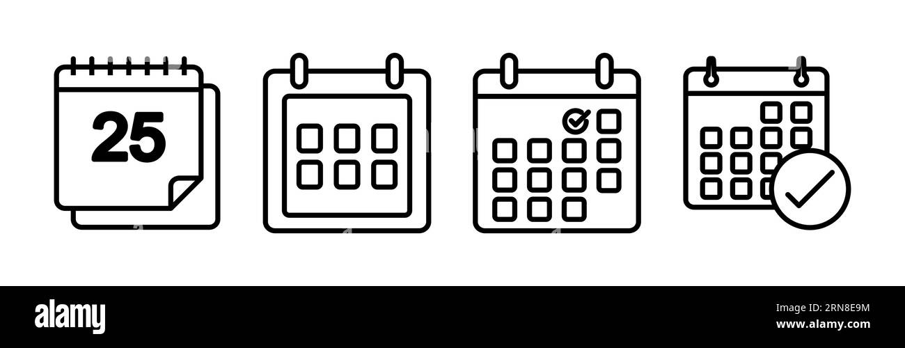 calendar icon vector. Calender symbol Stock Vector Image & Art - Alamy