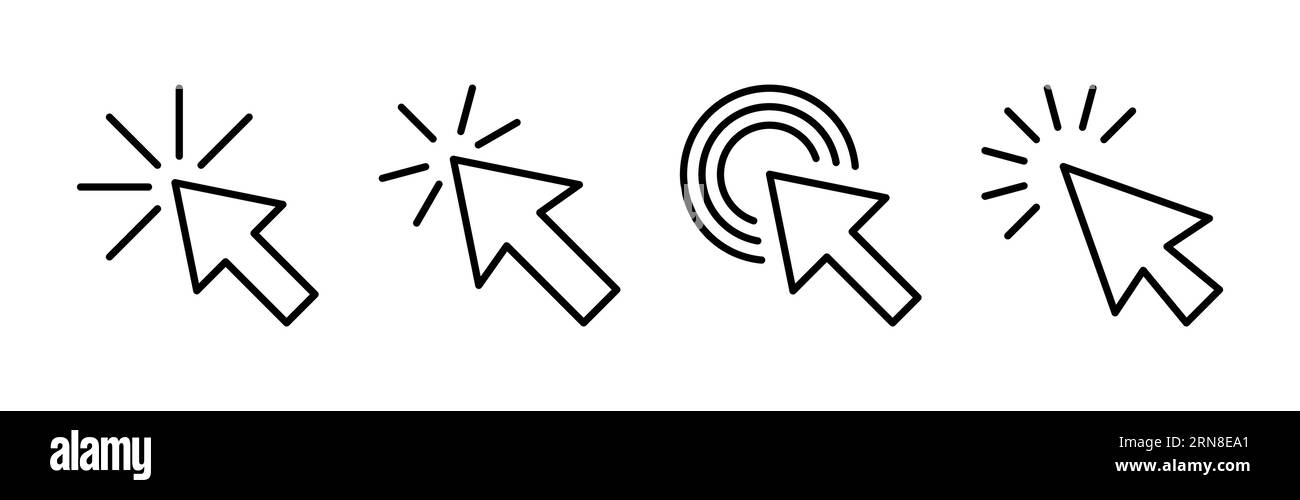Click icon vector. cursor icon vector. pointer sign Stock Vector Image & Art - Alamy