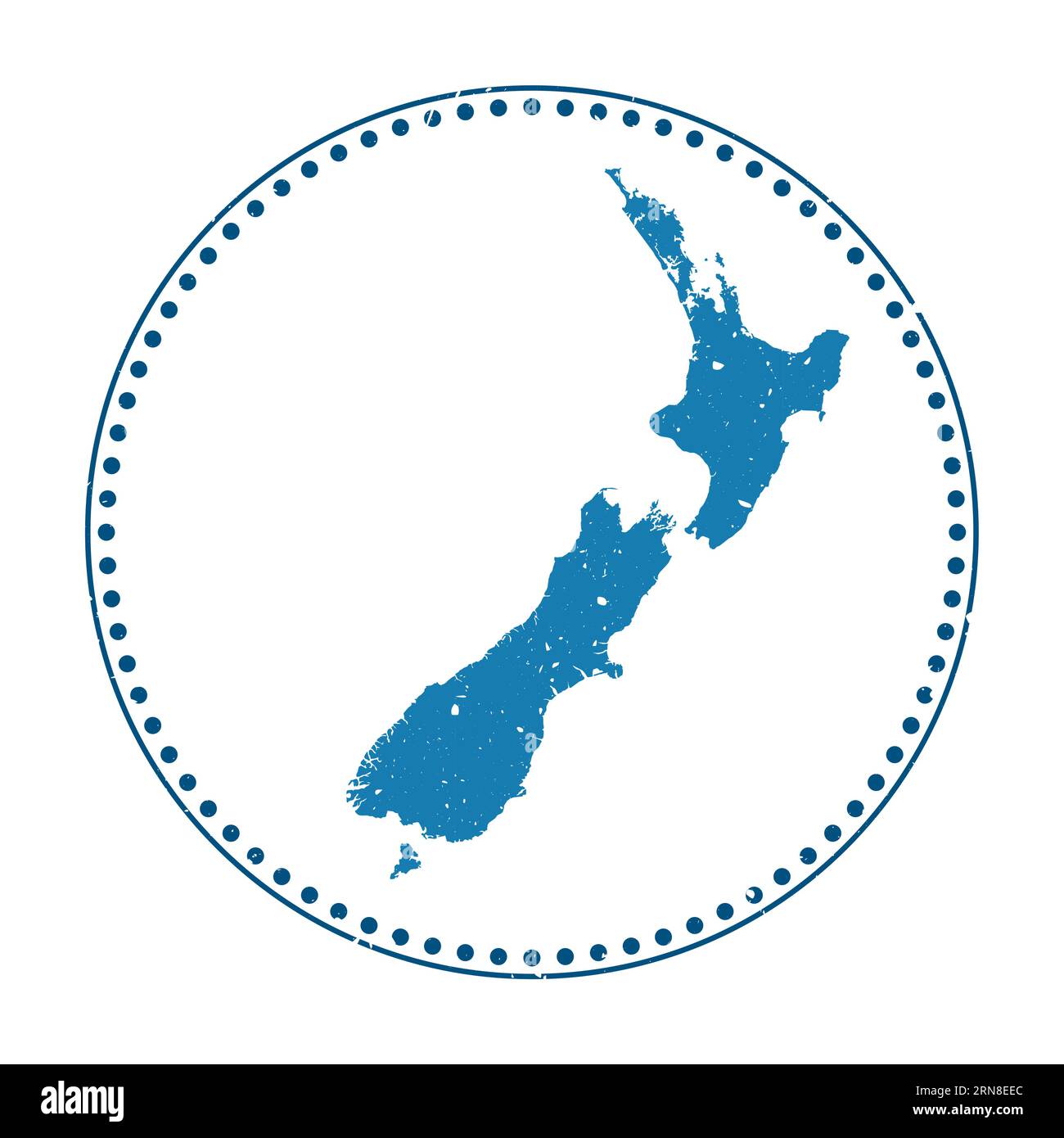 New Zealand sticker. Travel rubber stamp with map of country, vector ...