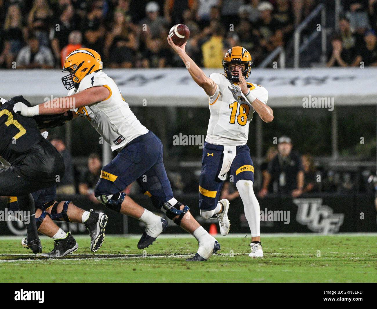 August 31, 2023: Kent State quarterback Michael Alaimo (18) during 1st ...