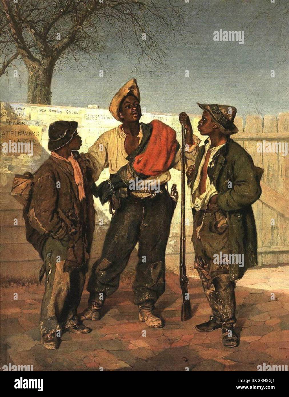 The volunteer’s return 1867 by Frank Buchser Stock Photo - Alamy