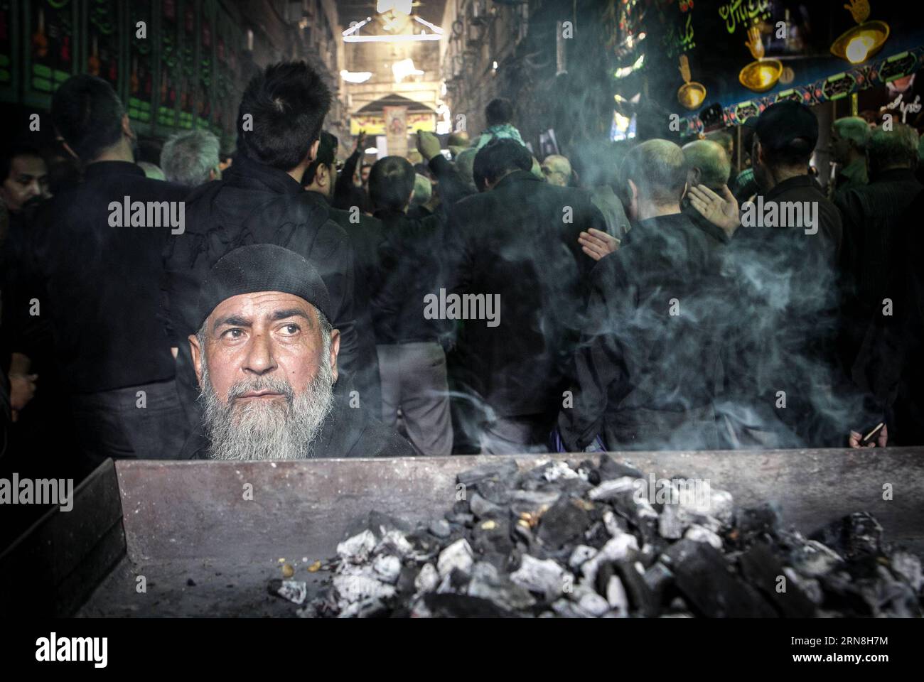 Shiite Muslims attend the ritual of Ashura in Tehran, Iran, on Oct. 24 ...