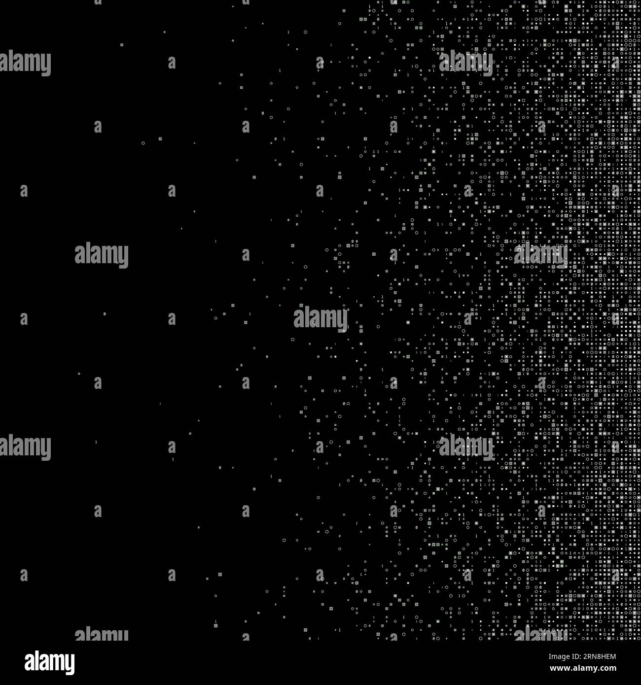 Amazing geometric matrix background in green colors. Radiant square ...