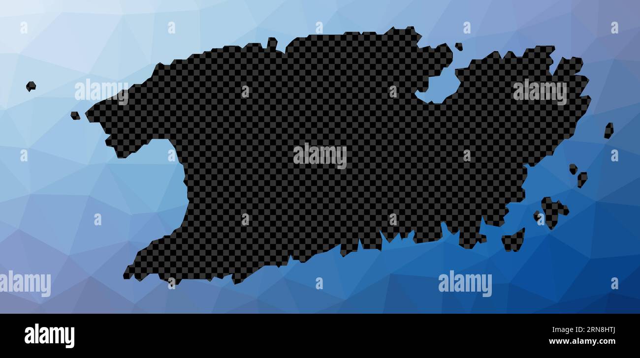 Geometric map of Vis. Stencil shape of Vis in low poly style. Trendy ...