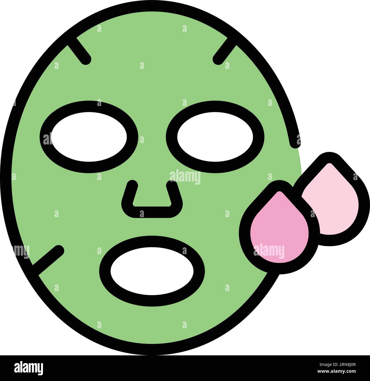 Coco face mask icon outline vector. Cream milk. Extract product color ...