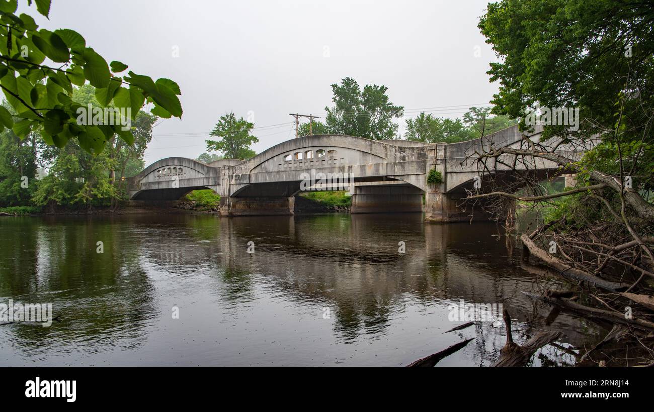 The Mottville Bridge Historical Marker reads: Constructed in 1922, this ...