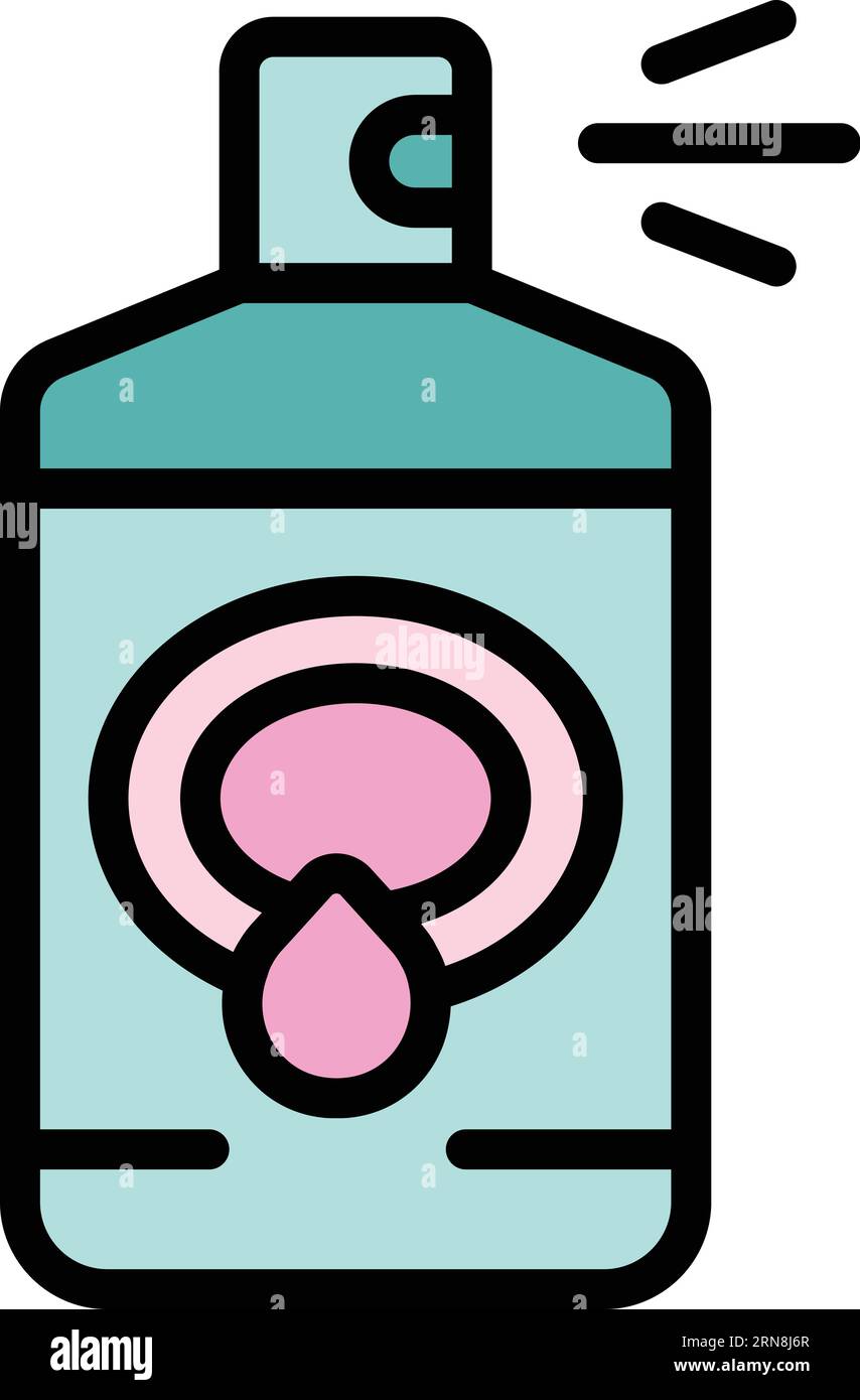 Coco air spray icon outline vector. Natural coconut. Cosmetic cream ...