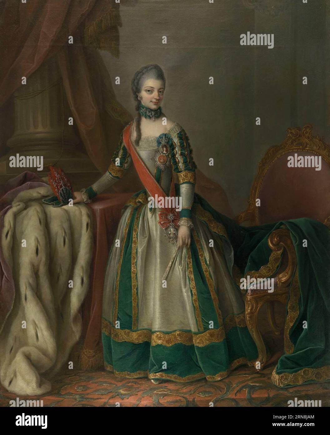 Princess Christiana of Mecklenburg-Strelitz (1735-1794) 1767 by Daniel ...