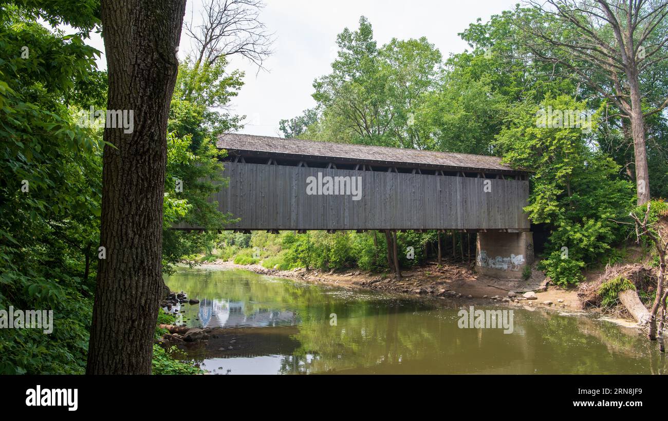 Bridge # 22-41-01 Ada Covered Bridge was built in 1867 in a single-span ...