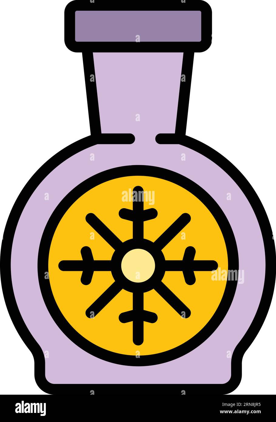 Flask coolant icon outline vector. Water engine. Fluid temperature ...