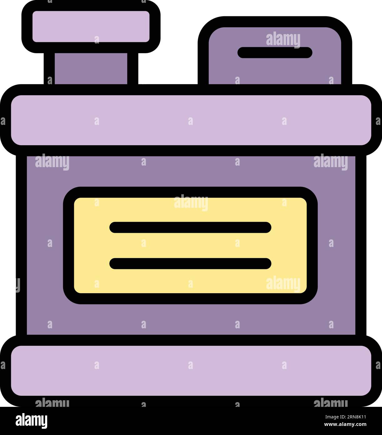 Canister antifreeze icon outline vector. Water coolant. Fluid temperature color flat Stock ...