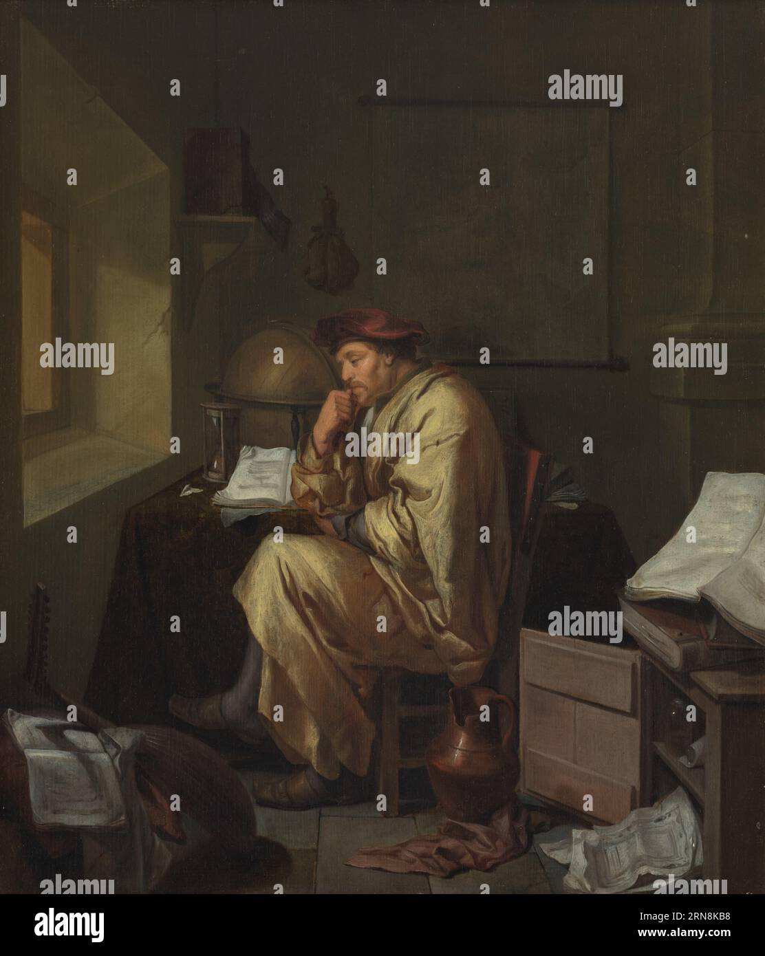 A scholar in his study between 1640 and 1692 by Hendrik Heerschop Stock ...