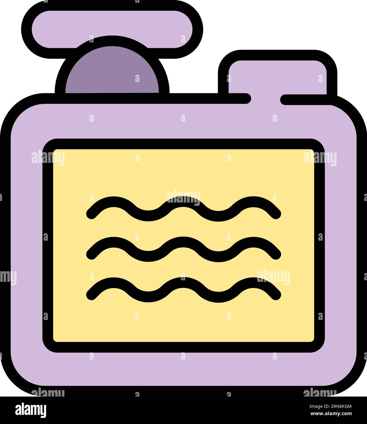 Coolant pot icon outline vector. Car water. Antifreeze fluid color flat ...