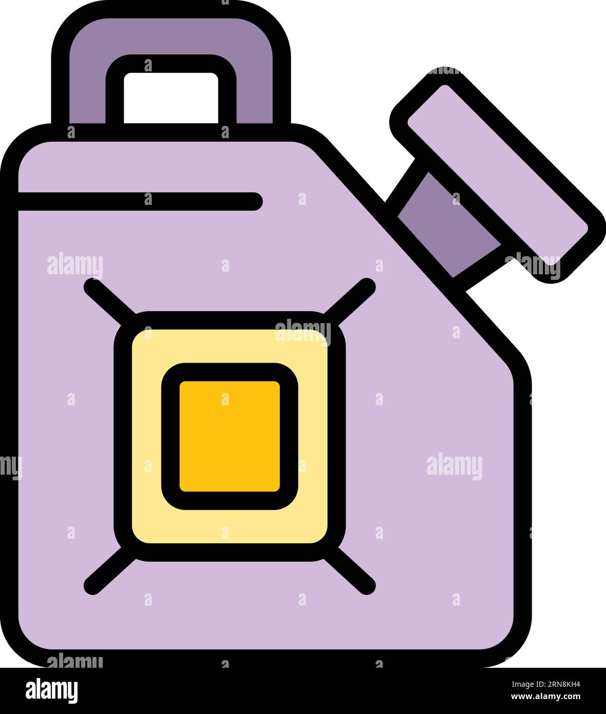 Coolant canister icon outline vector. Water fluid. Check level color ...