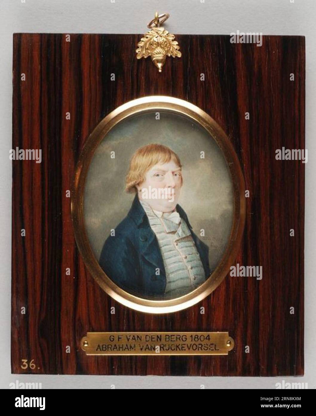Portretminiatuur van Abraham van Rijckevorsel (1745-1815) 1804 by ...