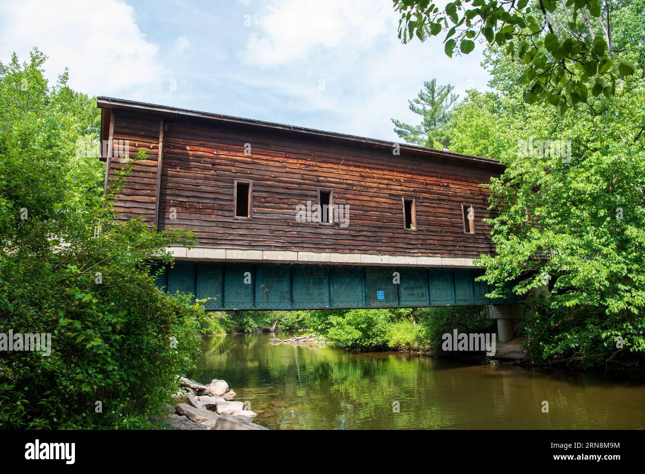 Bridge # 22-37-A Built in 1968, Fisher's Covered Bridge spans the ...