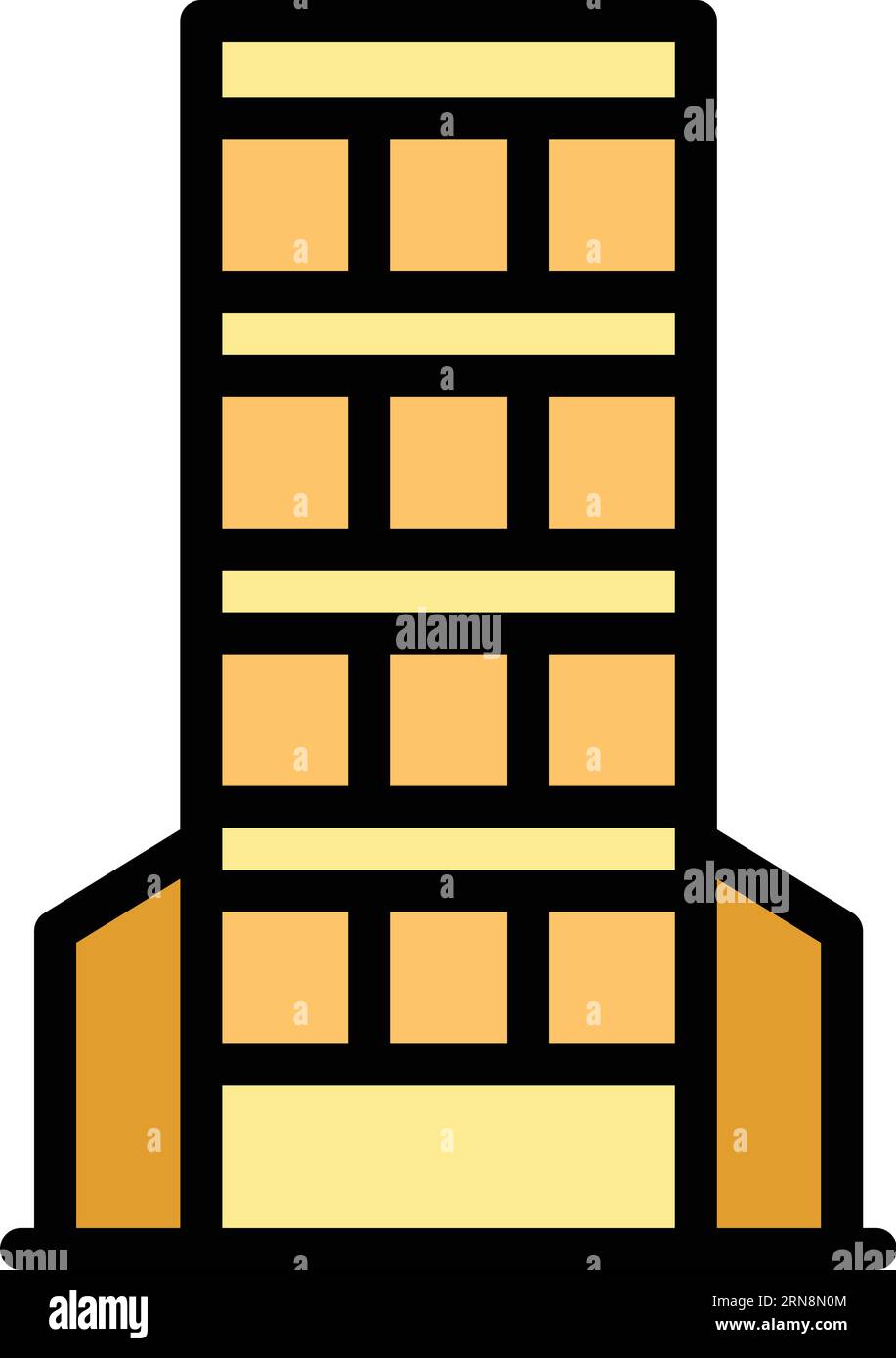 Building center icon outline vector. Modern city. Store mall color flat ...
