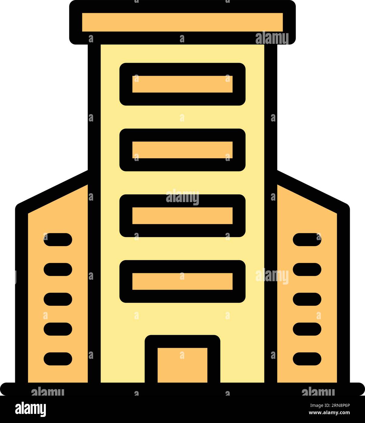 Business Centre Icon Outline Vector Modern City Commercial Mall Color
