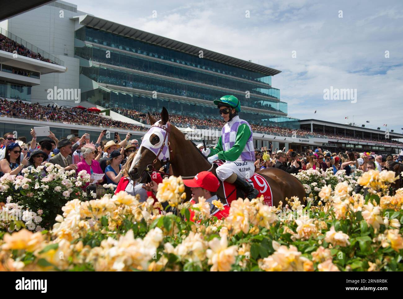 Michelle Payne rides her horse Prince of Penzance in front of the ...