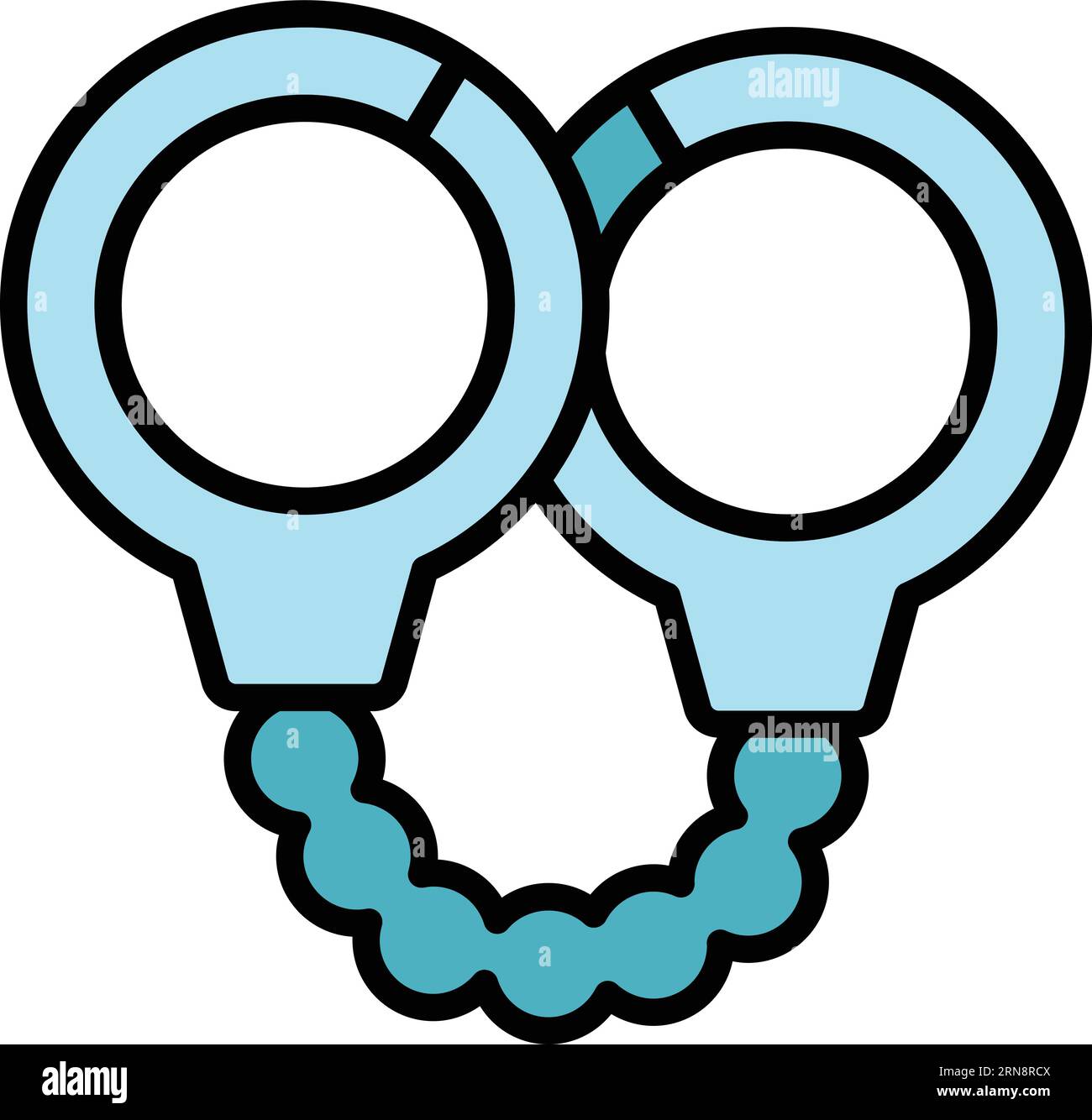 Enforcement handcuff icon outline vector. Hand jail. Arrest criminal ...