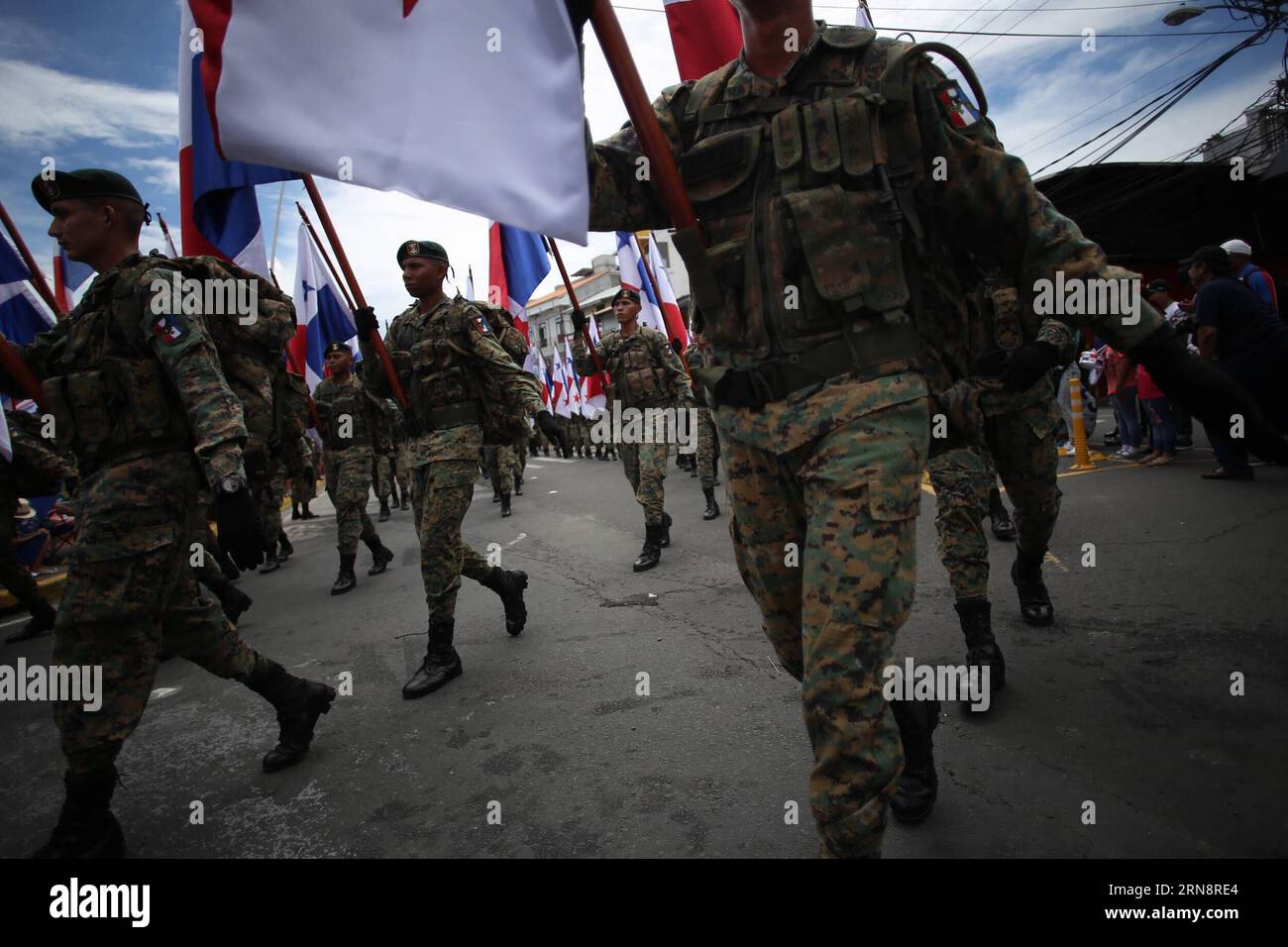 (151103) -- PANAMA CITY, Nov. 3, 2015 -- Soldiers take part in a parade ...