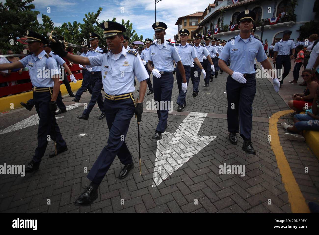 (151103) -- PANAMA CITY, Nov. 3, 2015 -- Soldiers take part in a parade ...