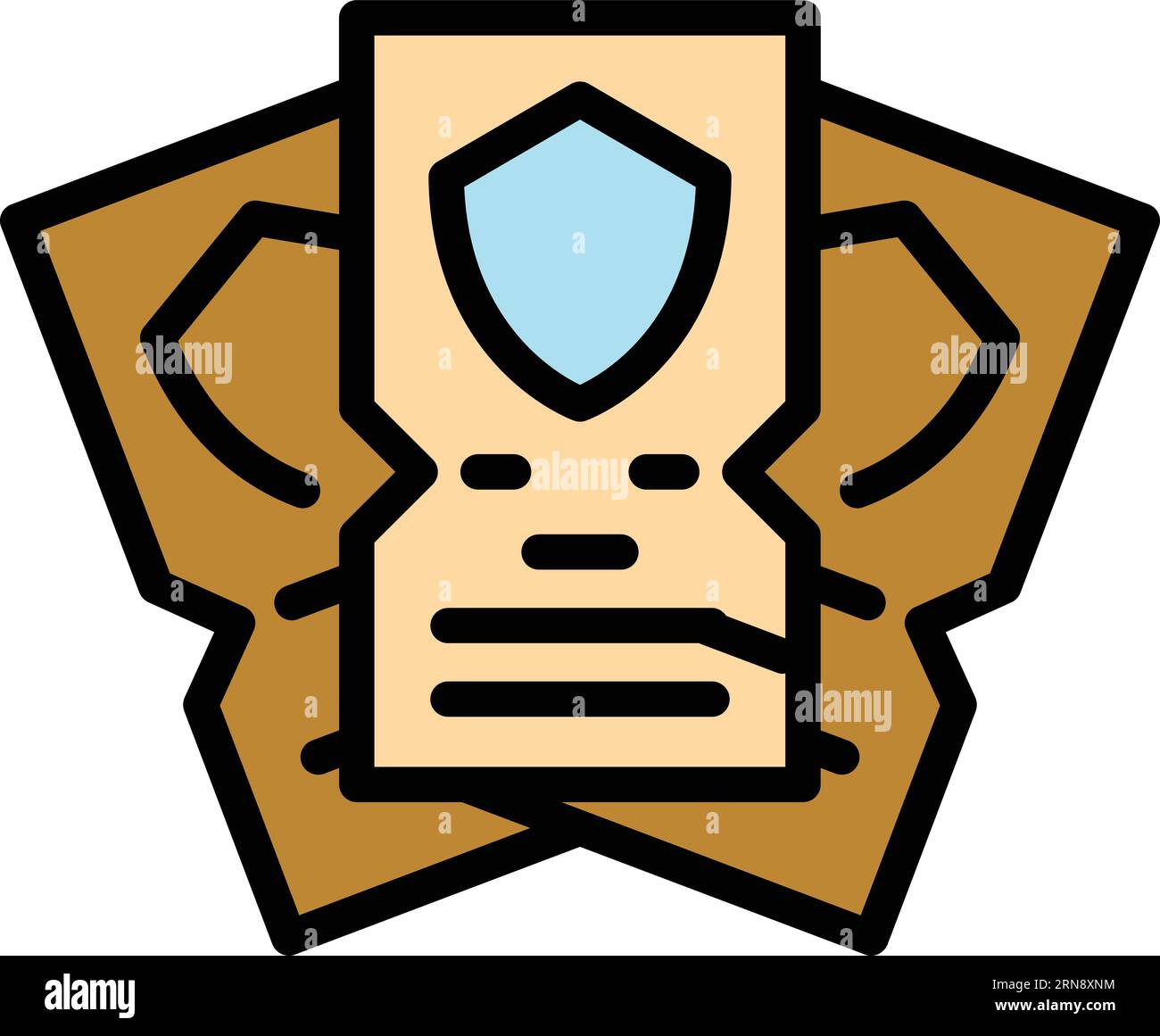 Family zoo ticket icon outline vector. Animal pass. Ride token color ...