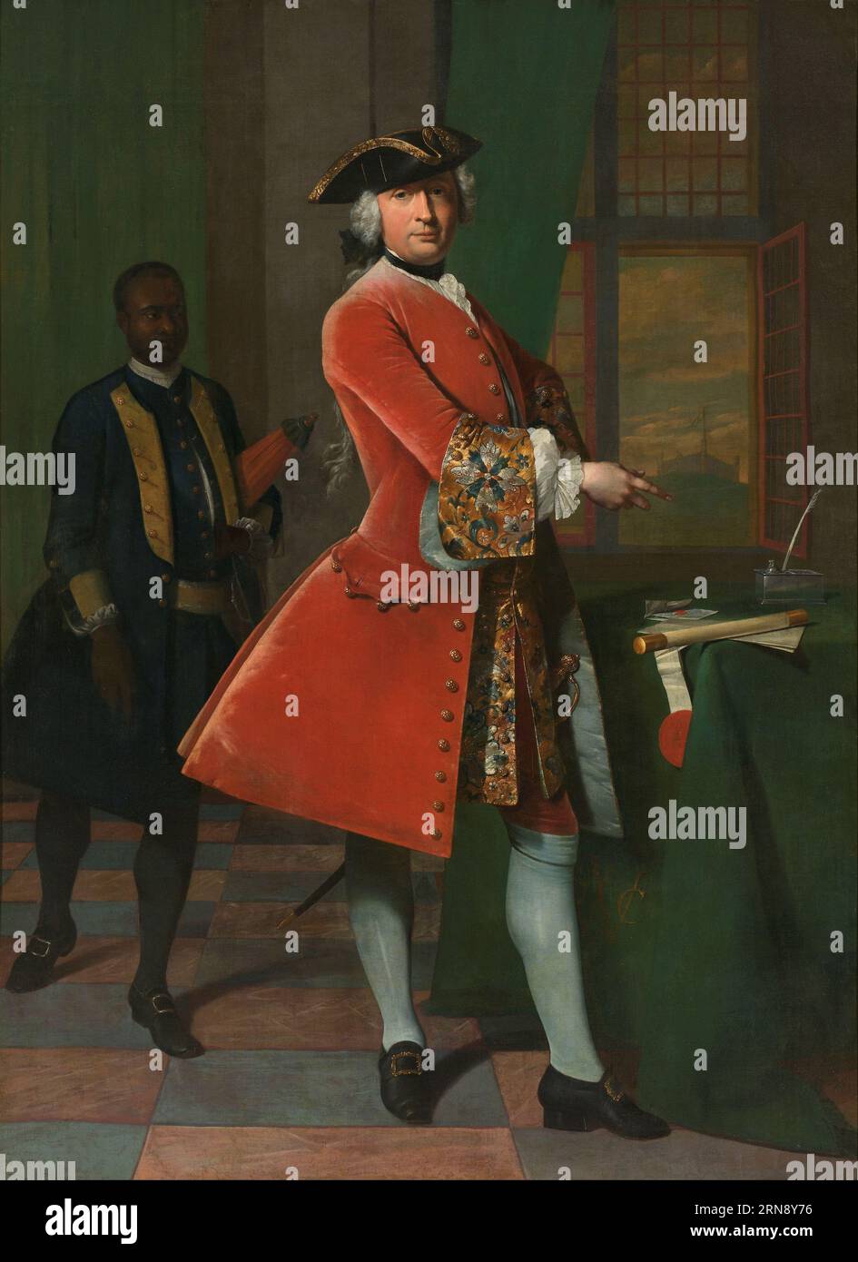 Portrait of Jan Pranger 1742 by Frans van der Mijn Stock Photo - Alamy