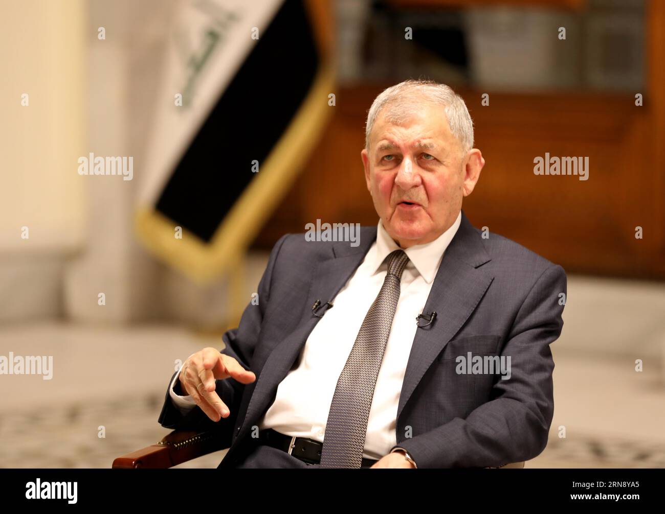Baghdad, Iraq. 22nd Aug, 2023. Iraqi President Abdul Latif Rashid ...