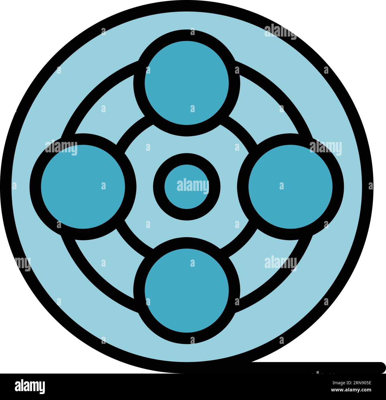 Cinema reel icon outline vector. Film show. Festival place color flat ...