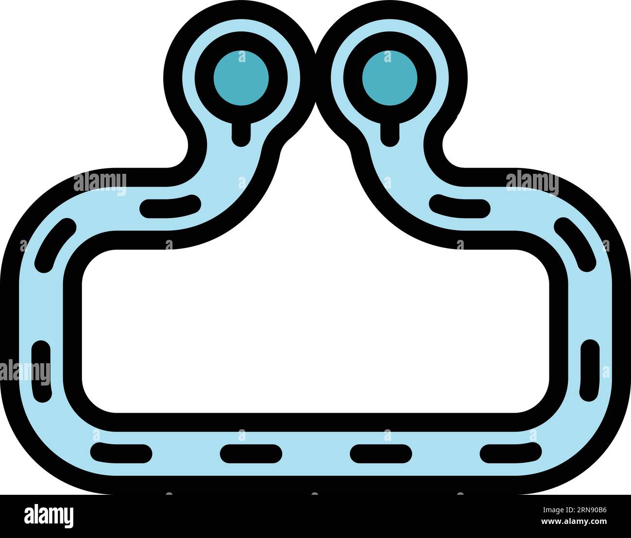 Road track icon outline vector. Racetrack circuit. Start view lane ...