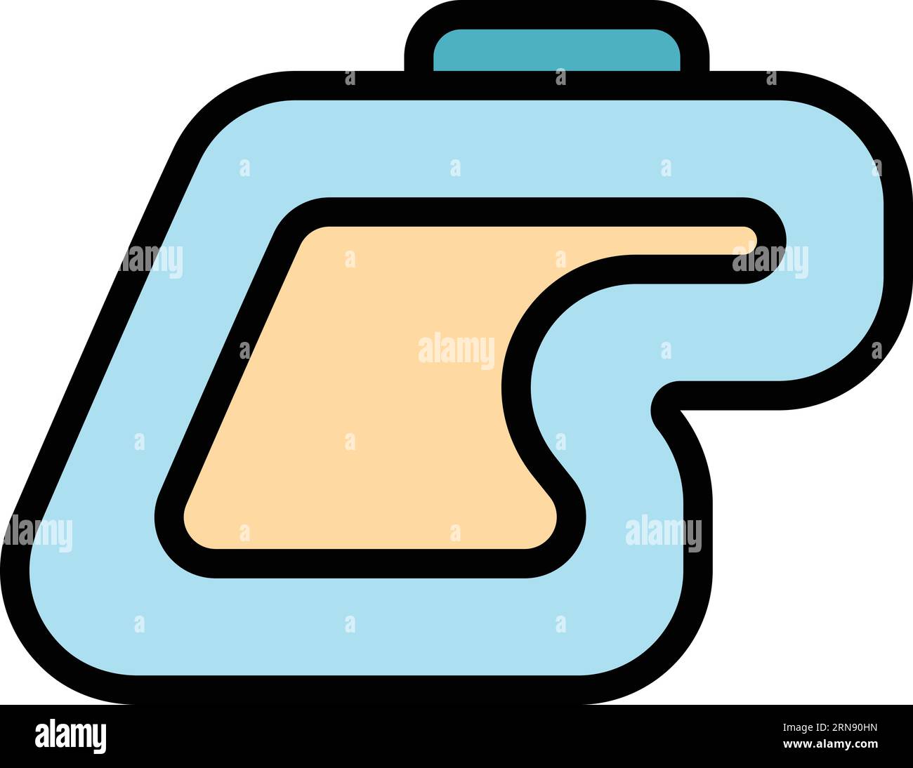 Lane Racetrack Icon Outline Vector Track Circuit Car Road Color Flat