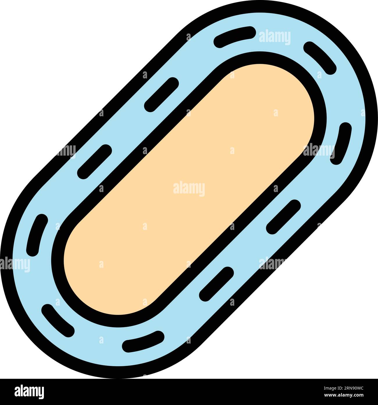 Run race track icon outline vector. Start finish. Car top road color ...