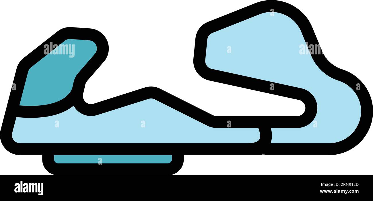 Moto race track icon outline vector. Start circuit. Top view color flat Stock Vector Image & Art ...