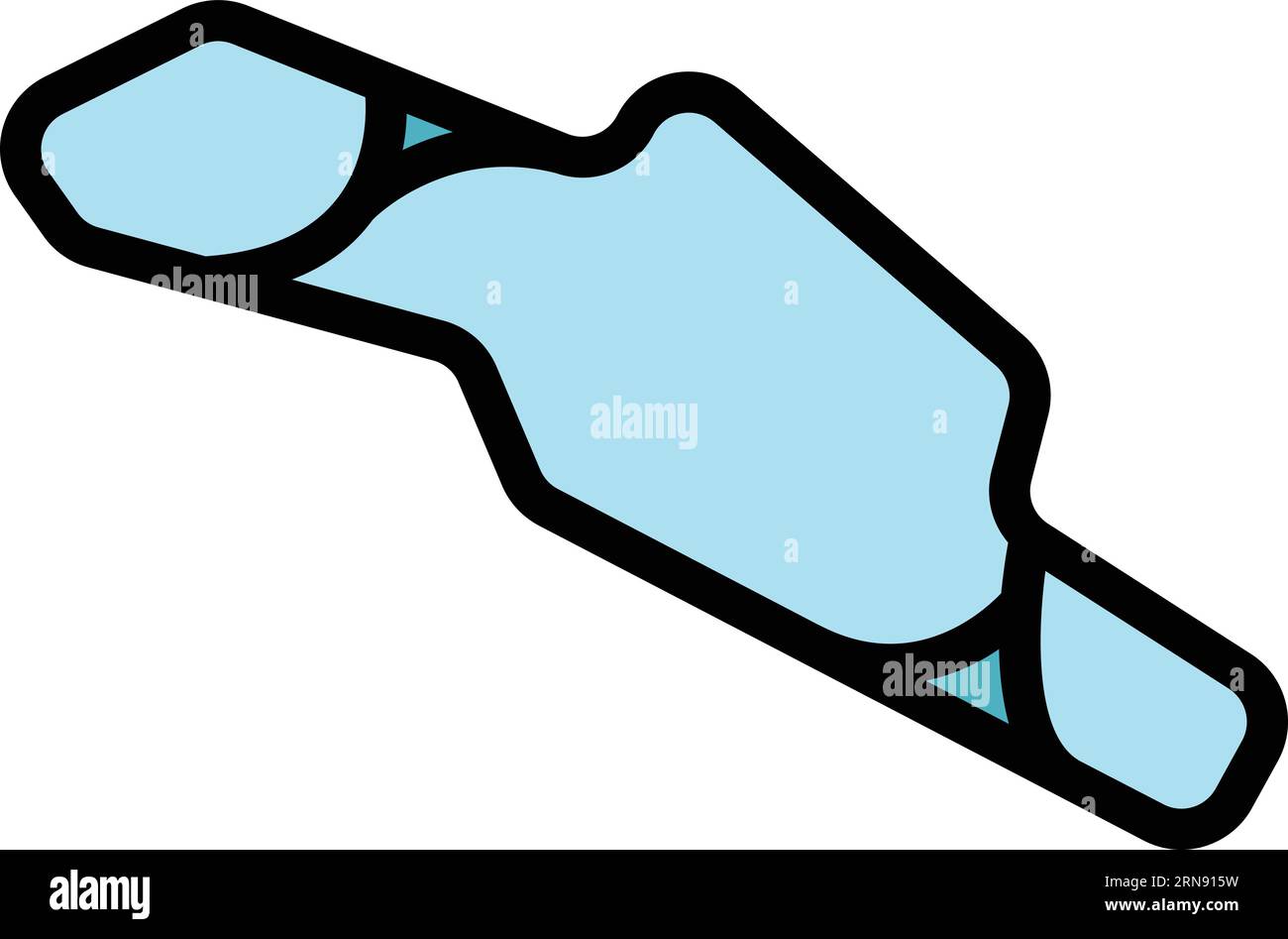 Formula race track icon outline vector. Start circuit. Top road color ...