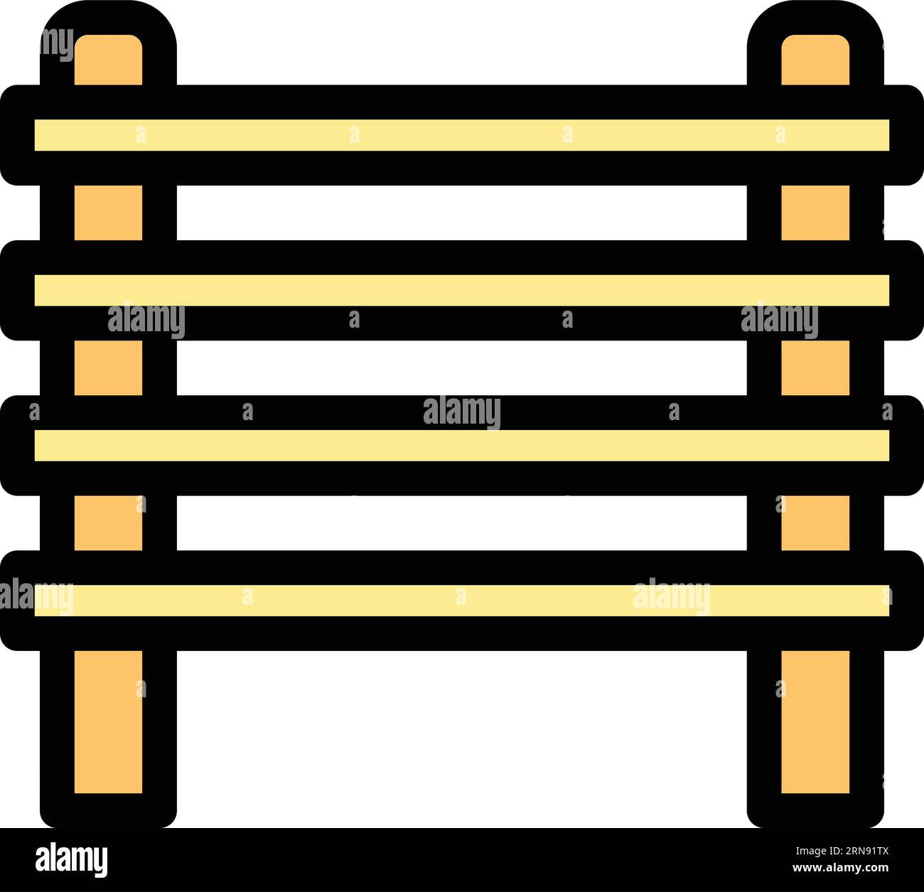 Horse wood bars icon outline vector. Race sport. Track fast run color ...