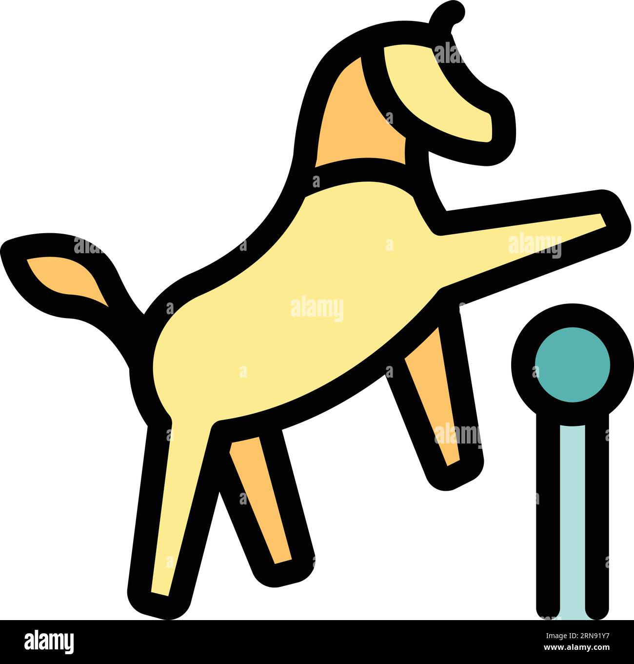 Horse jump icon outline vector. Jockey race. Sport derby color flat ...