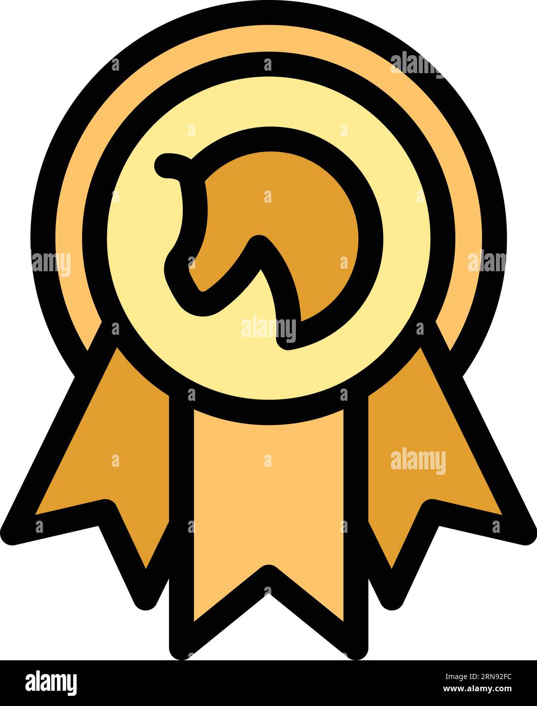 Emblem race icon outline vector. Horse derby. Sport jockey color flat ...
