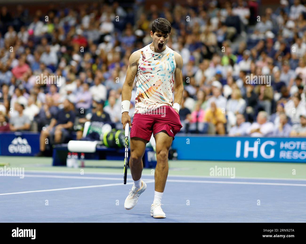 Flushing Meadow, United Stated. 31st Aug, 2023. Carlos Alcaraz of Spain ...