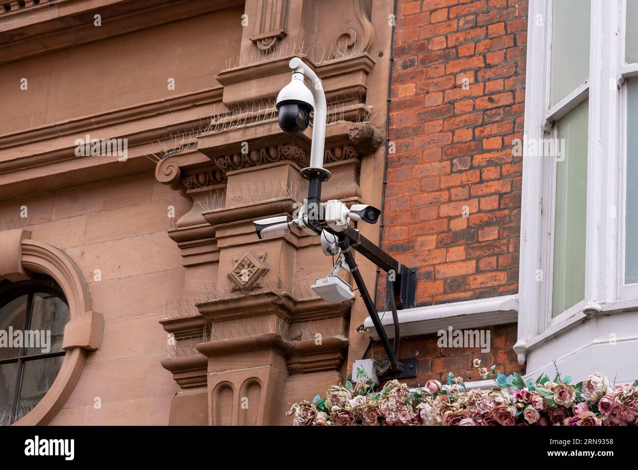 Town Centers with CCTV Stock Photo - Alamy