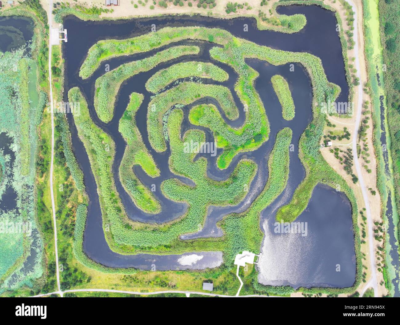 **CHINESE MAINLAND, HONG KONG, MACAU AND TAIWAN OUT** Aerial photo ...