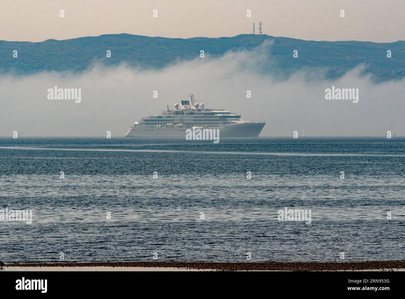 Cruise Ships and Navy Ships at the River Clyde - Scotland Stock Photo ...